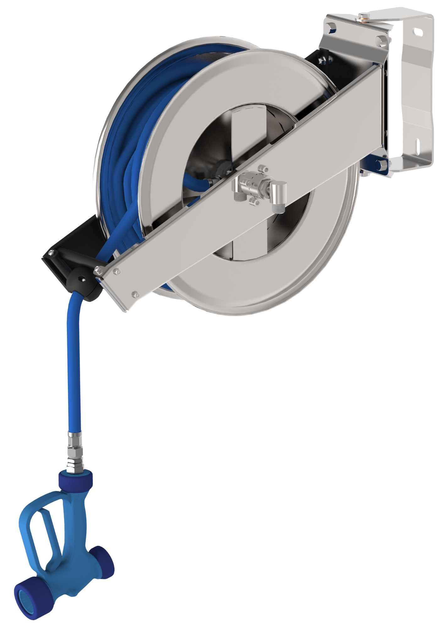 bergman PROFILINE Schlauchaufroller mit Gehäuse und Brause - 10 Meter ...
