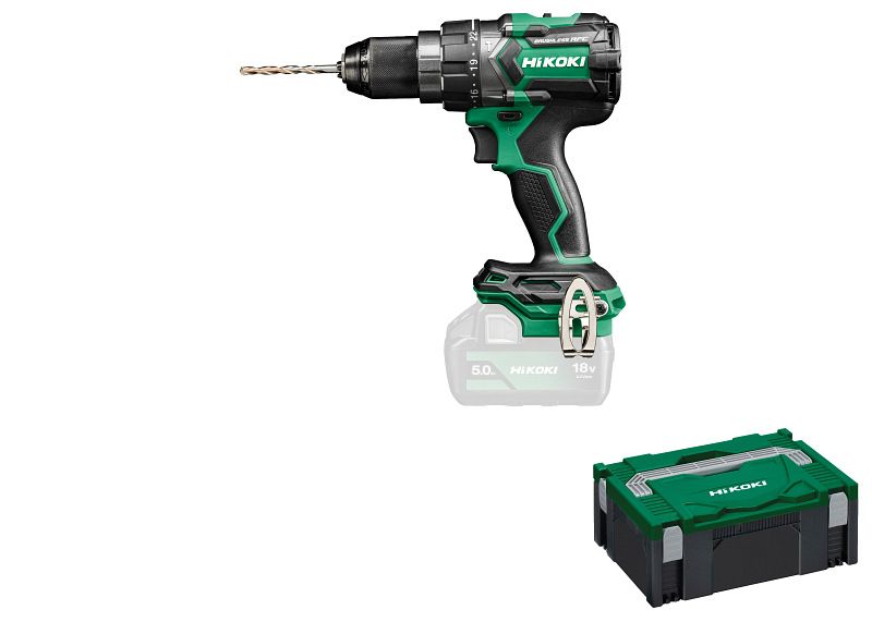 HiKOKI 18 V Akku Schlagbohrschrauber (Brushless) ohne Akku ohne Ladegerät DV18DC (Basic) (HSC II ...