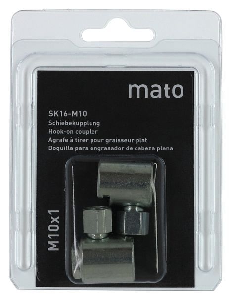 MATO Schiebekupplungen für Flachschmiernippel SK-16M10 Set à 2 Stück (M ...