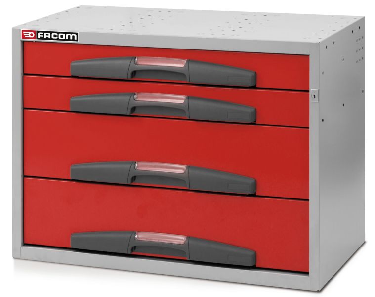 Facom Matrix Regal mittel tief mit 4 festen Schubladen F50000072 günstig versandkostenfrei ...