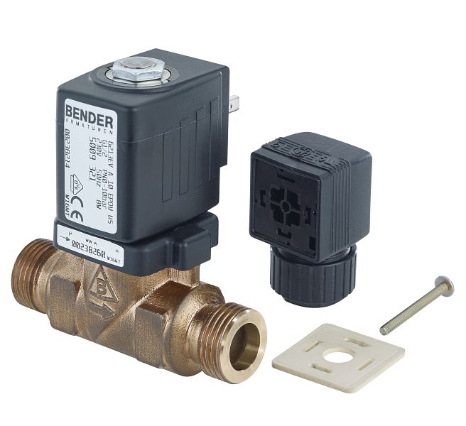 BENDER Magnetventil stromlos geschlossen Typ1RG 108 mm 24V DC 5009334RG ...
