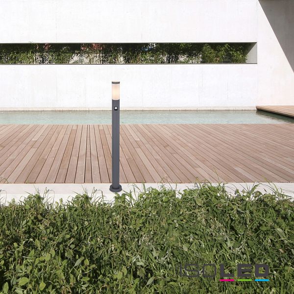 ISOLED Pollerleuchte 1100 anthrazit IP44 PIR Bewegungssensor 1x E27 ...