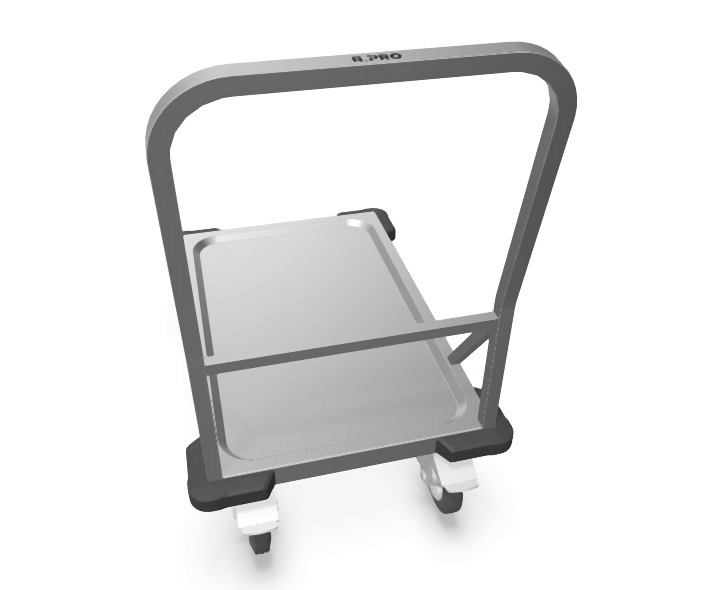 B.PRO PFWP 8 X 5 Plattformwagen aus rostfreiem Edelstahl mit ...