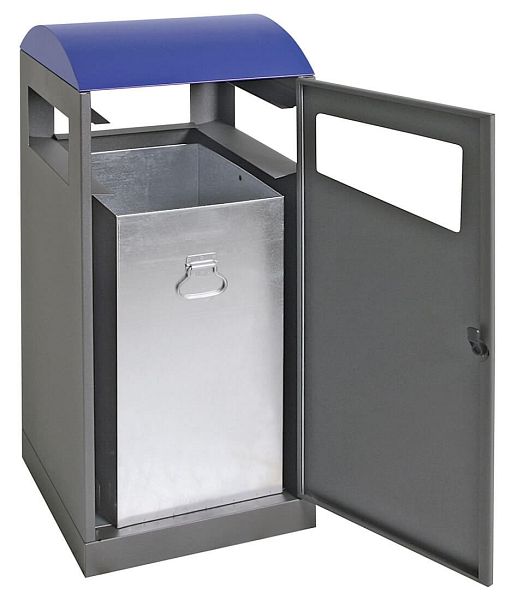 stumpf Abfalltrennung A³ anthrazitgrau/5010 verzinkter Innenbehälter 90 ...