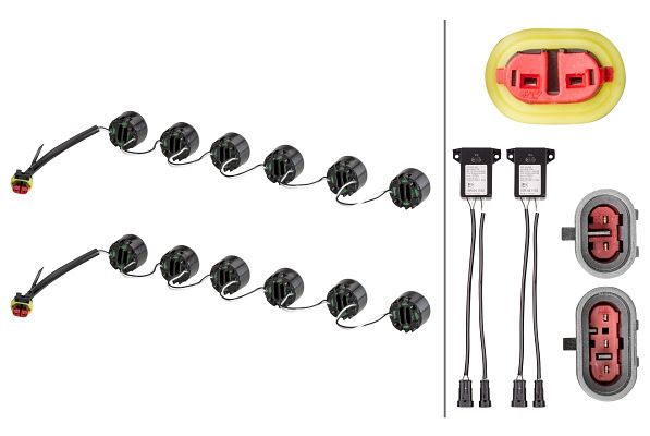HELLA LED-Tagfahrleuchtensatz LEDayFlex 24/12V Einbau SAE/ECE-R10/E9 ...