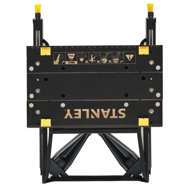 Stanley Workmate mit Bambus-Arbeitsplatte und dualer Arbeitshöhe ...