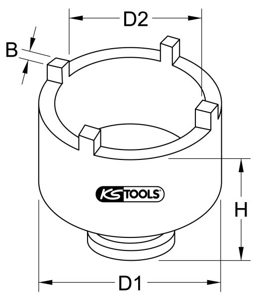 KS Tools 3/4" KM-Nutmuttern-Schlüssel KM10 Zapfen außenliegend 450.5010 günstig ...