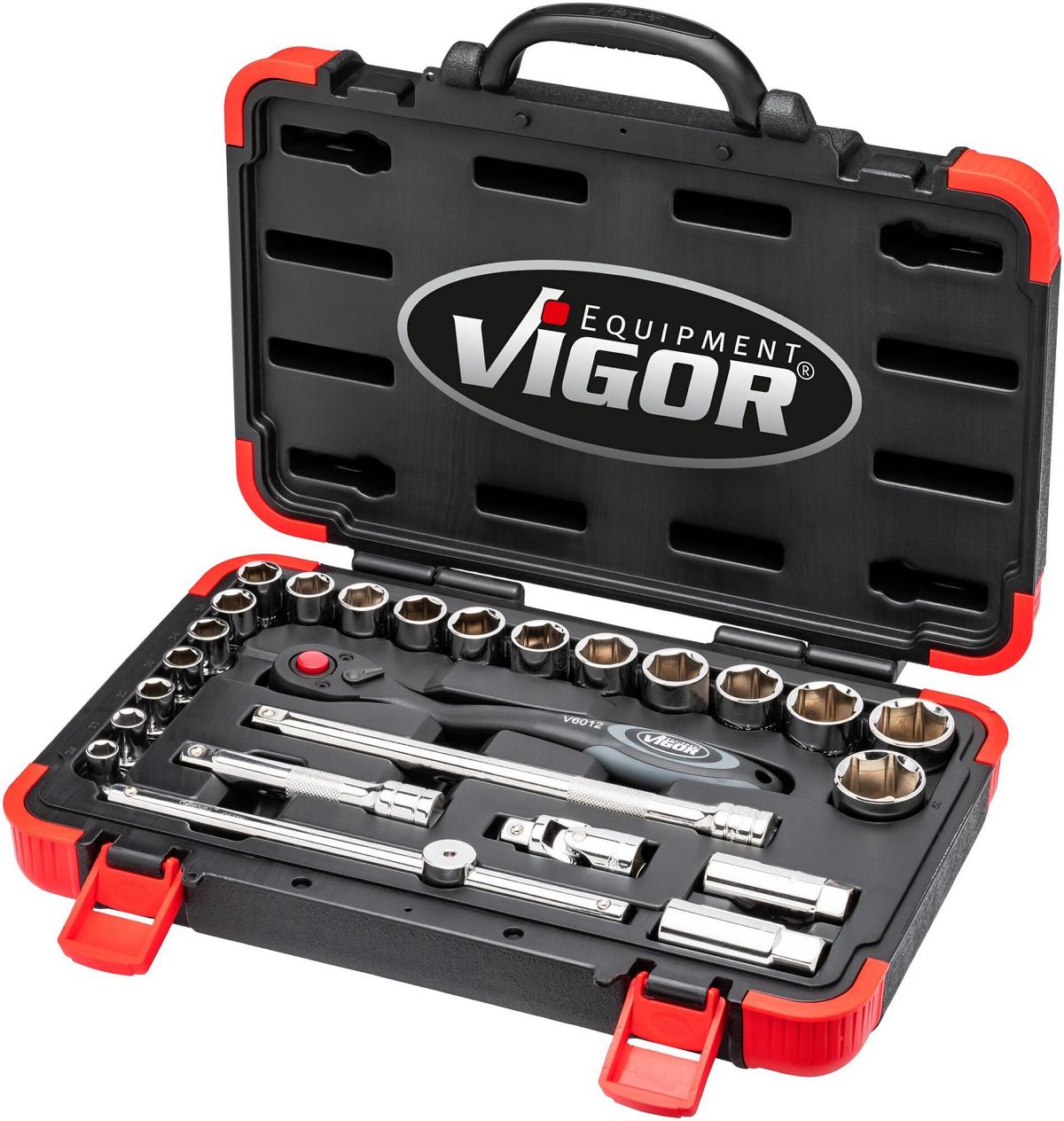 VIGOR Steckschlüssel Satz Vierkant hohl 125 mm (1/2 Zoll) Außen ...