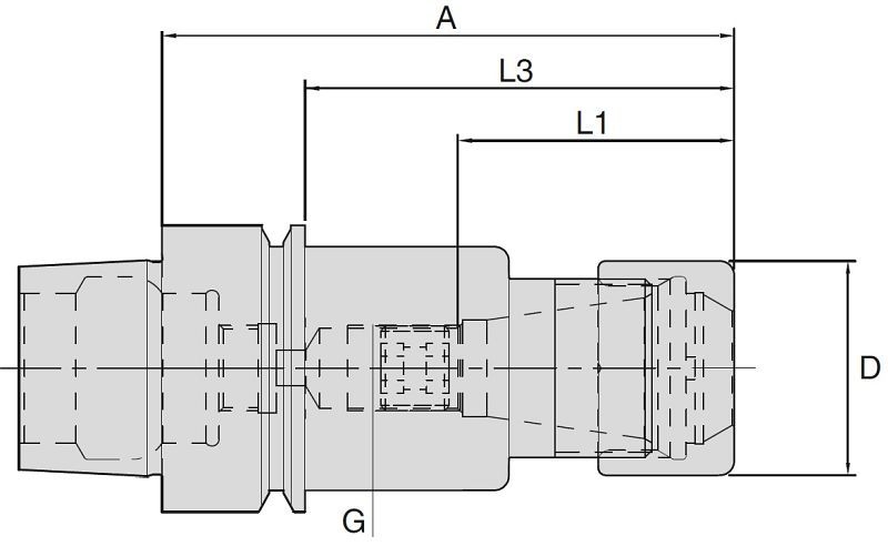 Bilz Spannzangenfutter Typ ER für Spannzangen ISO 15488 (DIN 6499) A in ...