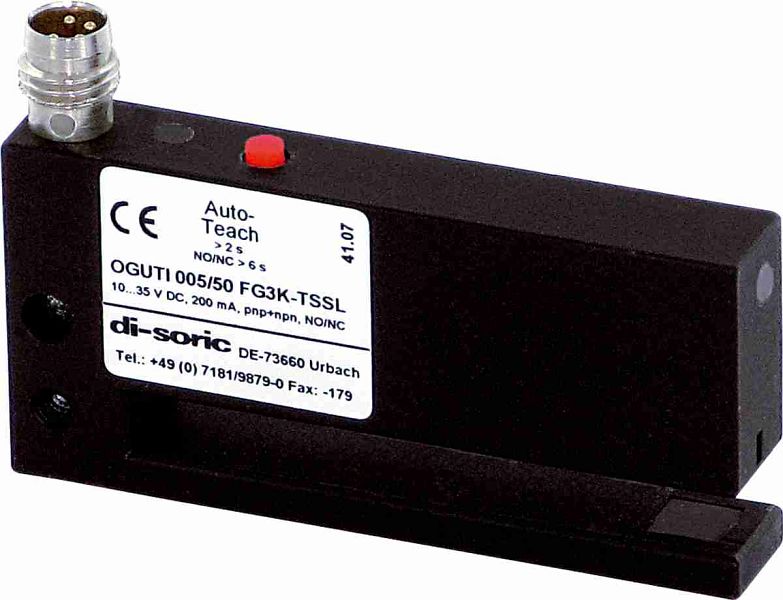 di-soric OGUTI 005/50 FG3K-TSSL Optischer Etikettensensor Teach-Taste ...