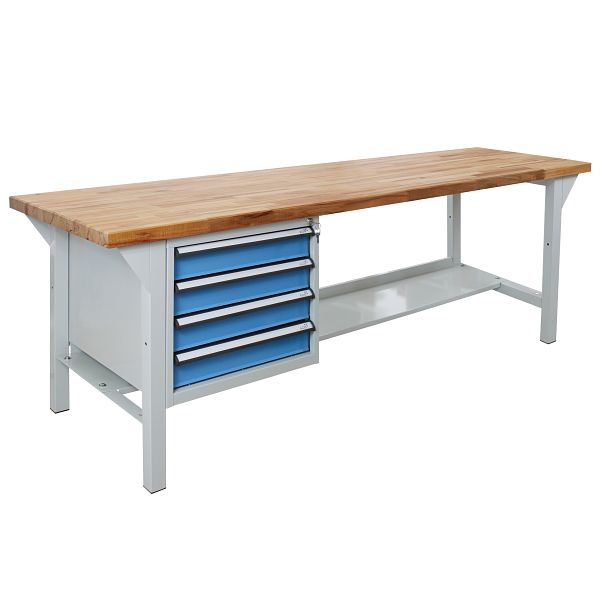 ADB Werkbank PROFI 2000 4 Schubladen Lichtgrau Höhe 850 mm 42693 ...