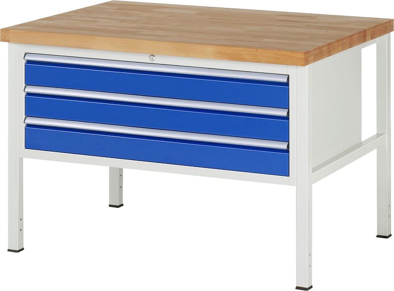 RAU Werkbank Serie 8000 - Modell 8327 B1250 x T900 x H840-1040 mm 13-8327A2-129B4H.11 günstig ...