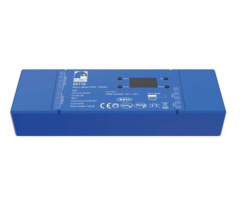 rutec DALI-Aktor DT8 240W/12V 480W/24V mehrfarbig für VARDAflex 2 3 oder 4 Kanal / 1 Adresse ...