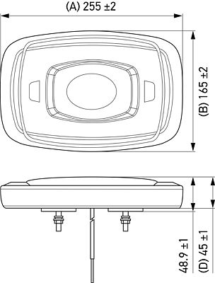 HELLA LED-Warnleuchte Micro Lightbar 12/24V gelb Magnetbefestigung ...