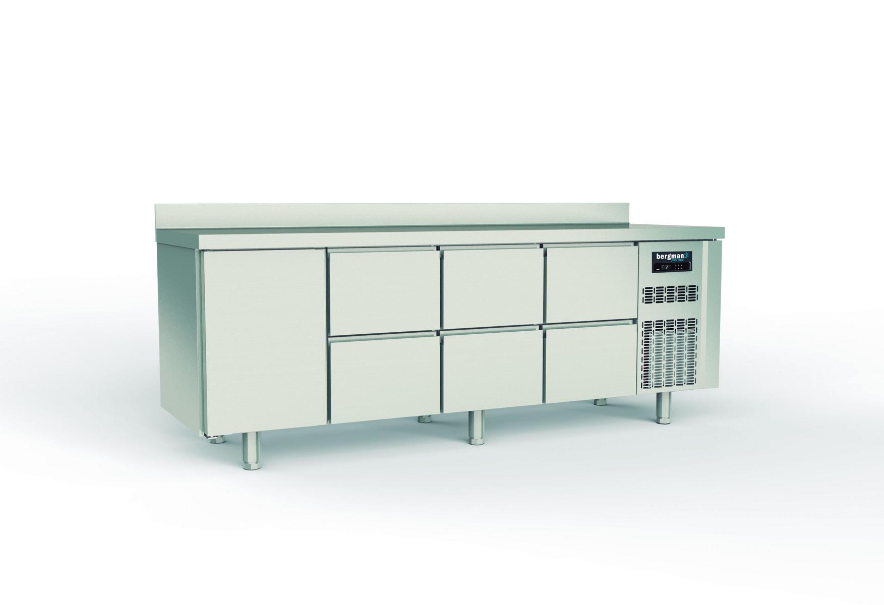 bergman PROFILINE 700 Kühltisch 4-fach - 1 T / 6 S - GN 1/1 +AK 66084 ...