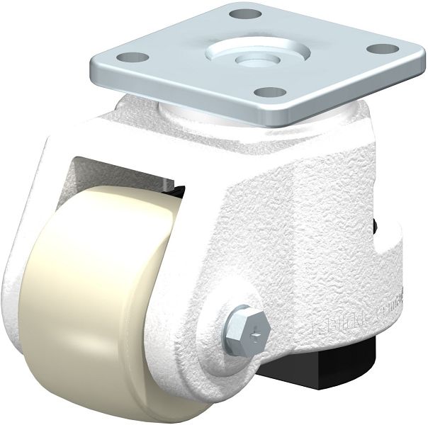 Blickle HRSP-GSPO 90G Heberolle mit integriertem Feststellfuß & Anschraubplatte Gusspolyamid ...