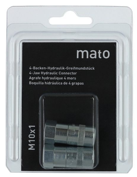 MATO 4-Backen-Hydraulik-Greifmundstück Set à 2 Stück R1/8" in Blisterverpackung VE: 24 Stück ...