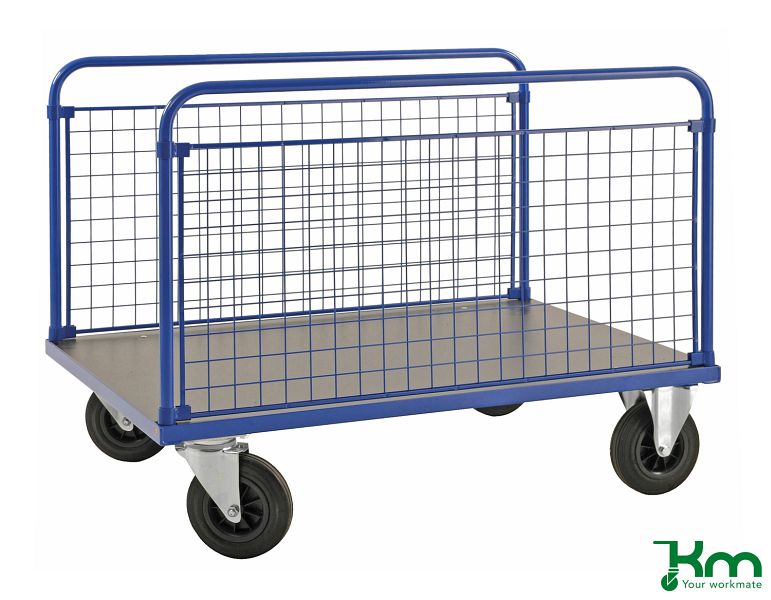 Kongamek Gitterwand-Plattformwagen 2 Räder mit Bremsen 1000 x 700 x 900 ...