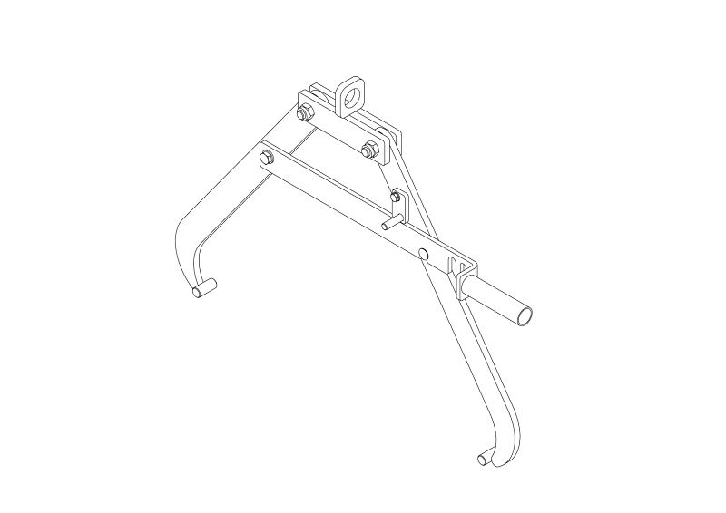 Eichinger Industrie Fass-Scherengreifer für Kran 1 x liegendes Fass ...