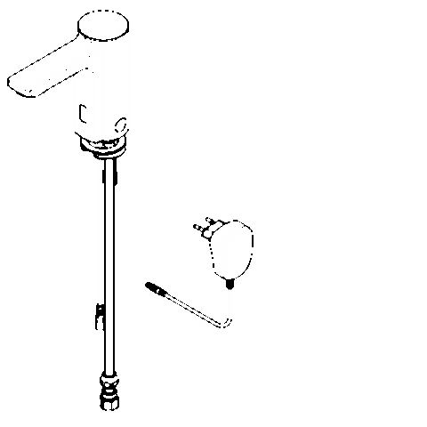 KWC Standventil F5 elektronisch ohne Mischung 5l Rohr Steckernetzteil 230 VAC 2030056311 günstig ...
