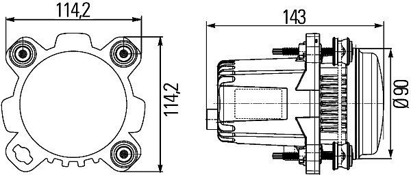 HELLA DE/LED-Scheinwerfereinsatz Hauptscheinwerfer 90mm Performance ...