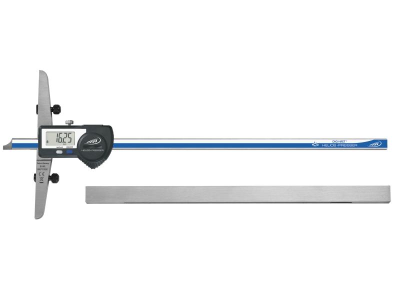 HELIOS PREISSER Digitaler Tiefenmessschieber IP 67 rostfreier Stahl ohne verschiebbare Brücke ...
