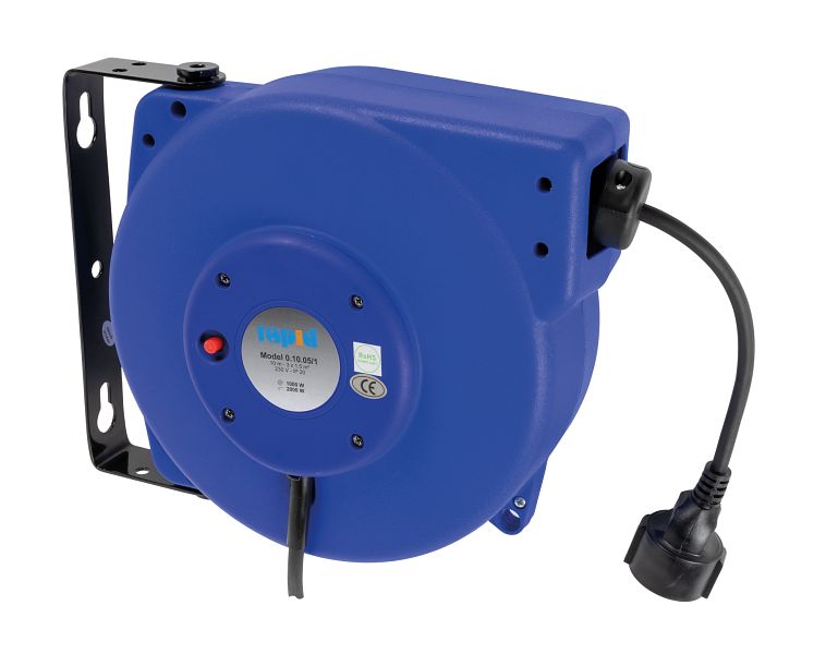 Pneutec Automatischer 230 V~ Kabelaufroller mit 10 m Kabel zur Wand ...