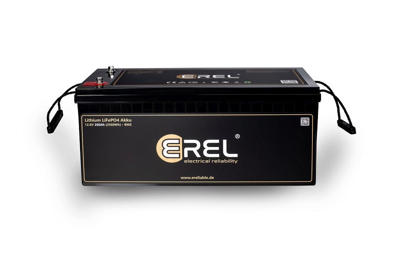 EREL 128V LiFePO4 Lithium Speicher- und Versorgungsbatterie 200Ah 2560Wh ER-12V200A1 günstig ...