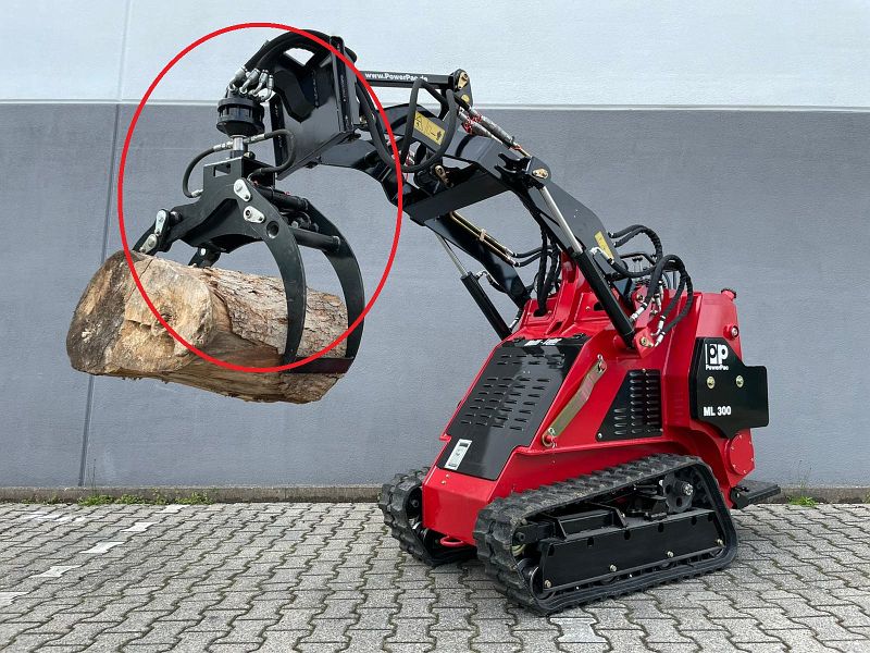 PowerPac Holzgreifer / Stammgreifer für Multi-Lader Typ ML300 & ML350 ...