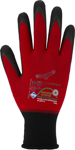 ASATEX Feinstrickhandschuh Nitril-Mikroschaumbeschichtung Farbe: rot ...