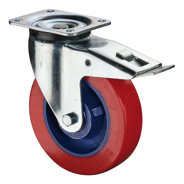 BS Rollen Schwerlastrolle mit Feststeller Breite 50 mm Ø250 mm bis 800 ...