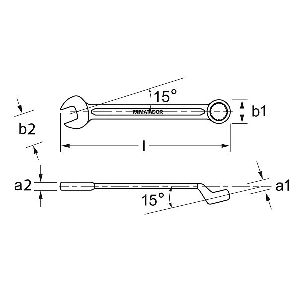 MATADOR Ringmaulschlüssel DIN 3113 B 7/8" AF 0190 8012 günstig online ...