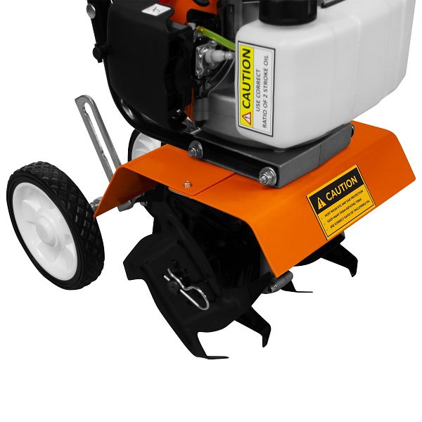 T-Mech 2Takt Benzin Gartenhacke 52CC kabellos Motorhacke Bodenfräse 9000U/min 4 Klingen 210985 ...
