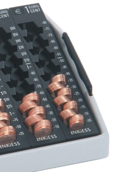 INKiESS REKORD Kasse 8 PL-Griff mit 8 Einzelmünzbehältern von 2 EURO ...