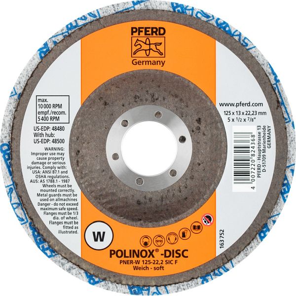 Pferd POLINOX-Kompaktschleif-Disc DISC PNER-W 125-222 SiC F VE: 5 Stück 44690733 günstig ...
