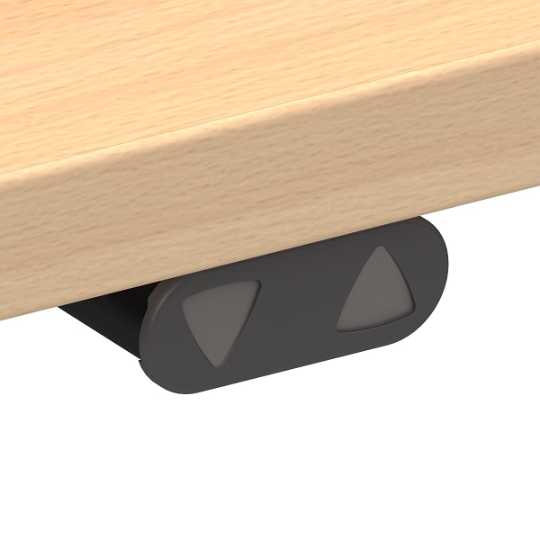 ConSet Schreibtisch (Steh/Sitz) 1-Säulig Silber + Platte 100-80 cm ...