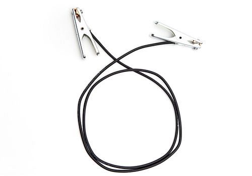 DENIOS Erdungskabel mit 2 Erdungszangen und Isolierung 2 m Kabellänge ...