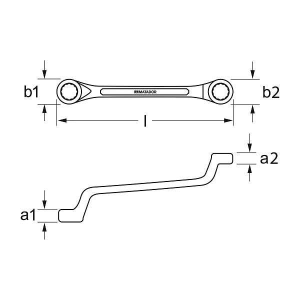 MATADOR Doppelringschlüssel-Satz DIN 838 12 teilig 6x7-30x32 mm 0200 9120 günstig ...