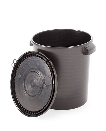 DENIOS UN-Hobbock aus Polypropylen (PP) 30 Liter Volumen schwarz ...