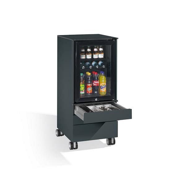 C+P Kühlschrank-Caddy Asisto H1157xB500xT600mm Farbe: Schwarzgrau ...