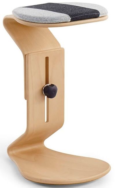 NEST NATURE Hocker ready mit flachem Kokos-Sitzpolster grau/anthrazit ...