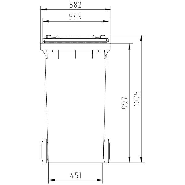 SULO Müllgroßbehälter 240-l grau fahrbar 1052256 günstig ...
