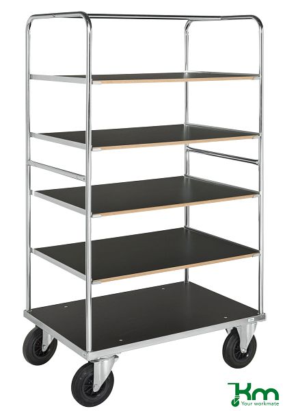 Kongamek Multi-Etagenwagen 2 Bock- und 2 Lenkrollen aus Vollgummi mit ...