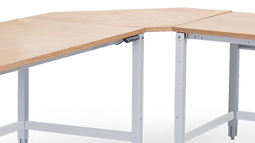 Bedrunka+Hirth Arbeitsplatte workergo Dreieck-Platte geeignet für Klemmfeststellung EGB-Volumen ...