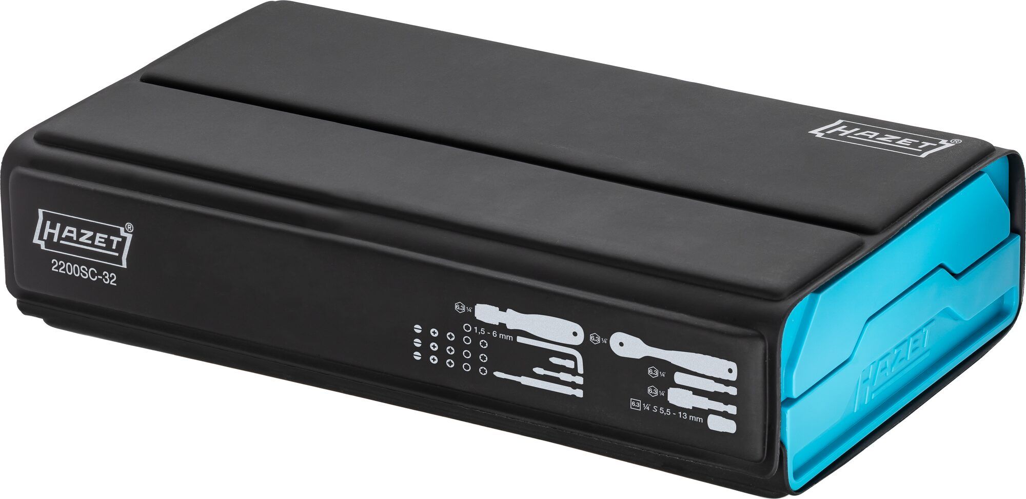 Hazet SmartCase Bit Satz Sechskant massiv 63 Vierkant hohl 63 mm Schlitz Profil Kreuzschlitz ...