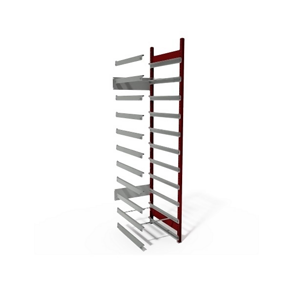 Tixit EURO-Behälterregal Anbauregal RAL 3003 rubinrot 11 Behälter 400 x ...