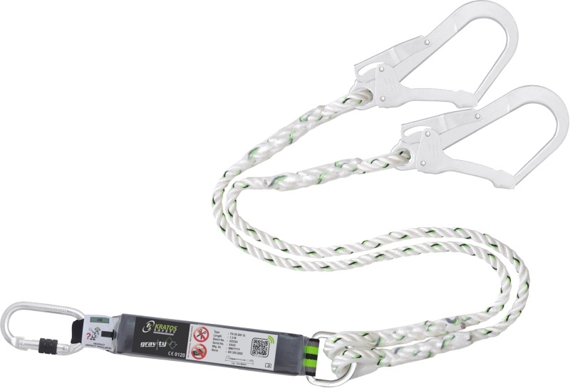 Kratos Y-Verbindungsmittel mit Falldämpfer gedrehtes Seil 150 m ...