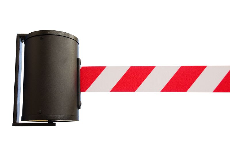 RS-GUIDESYSTEMS Absperrband Wandmontage mit Gurt Gehäuse: schwarz ...