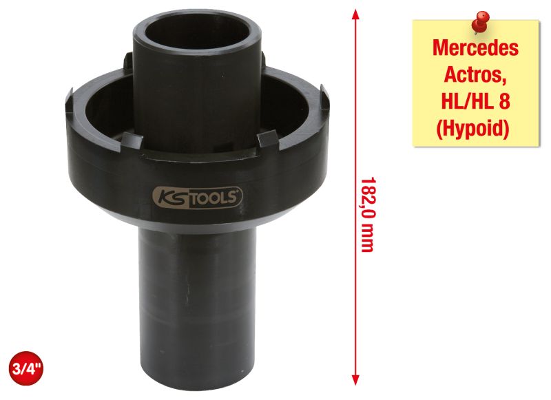 KS Tools 3/4" Nutmuttern-Schlüssel mit 6 Zapfen für Mercedes 105-125mm 450.0167 günstig ...
