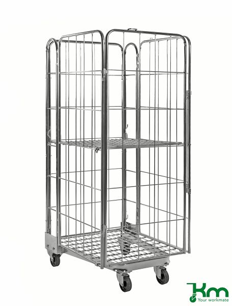 Kongamek Stapelbarer Rollcontainer 850 x 720 x 1740 mm Verzinkt 2 ...